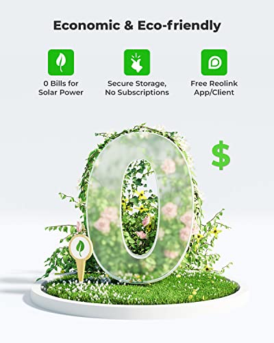 REOLINK First 4K Solar Security Cameras Wireless Outdoor, Argus PT 4K+ 6W Solar Panel, 360° Pan Tilt Solar Battery Outdoor Camera with 8MP Color Night Vision, 2.4/5 GHz Wi-Fi, No Monthly Fee