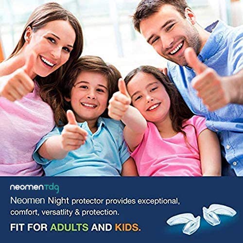 Mouth Guard for Grinding Teeth, New Mouth Guard for Cleaning Teeth, Dental Guard for Bruxism & Teeth Clenching, Mouth Guard at Nighttime, 2 Size, 8 Pack
