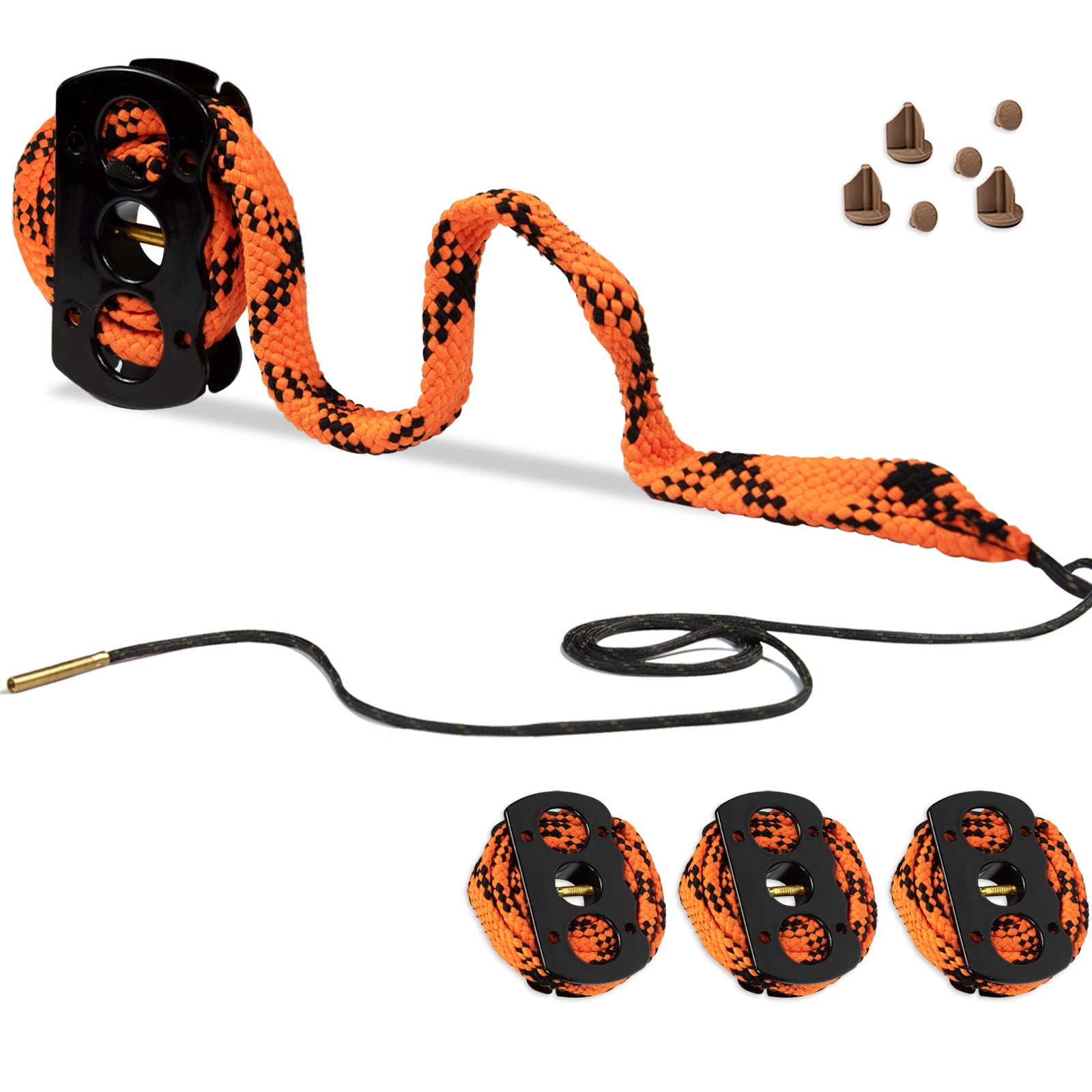 Gun Cleaning Rope bore Care Snakes 3-Pack 177 Cal 5.56 mm 9 mm with Muzzle Covers with Winding core for Rifle Pistol