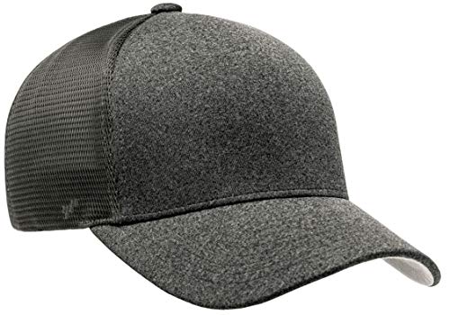 Flexfit unisex adult Flexfit Melange Unipanel Trucker Cap, Dark Grey, Large-X-Large US