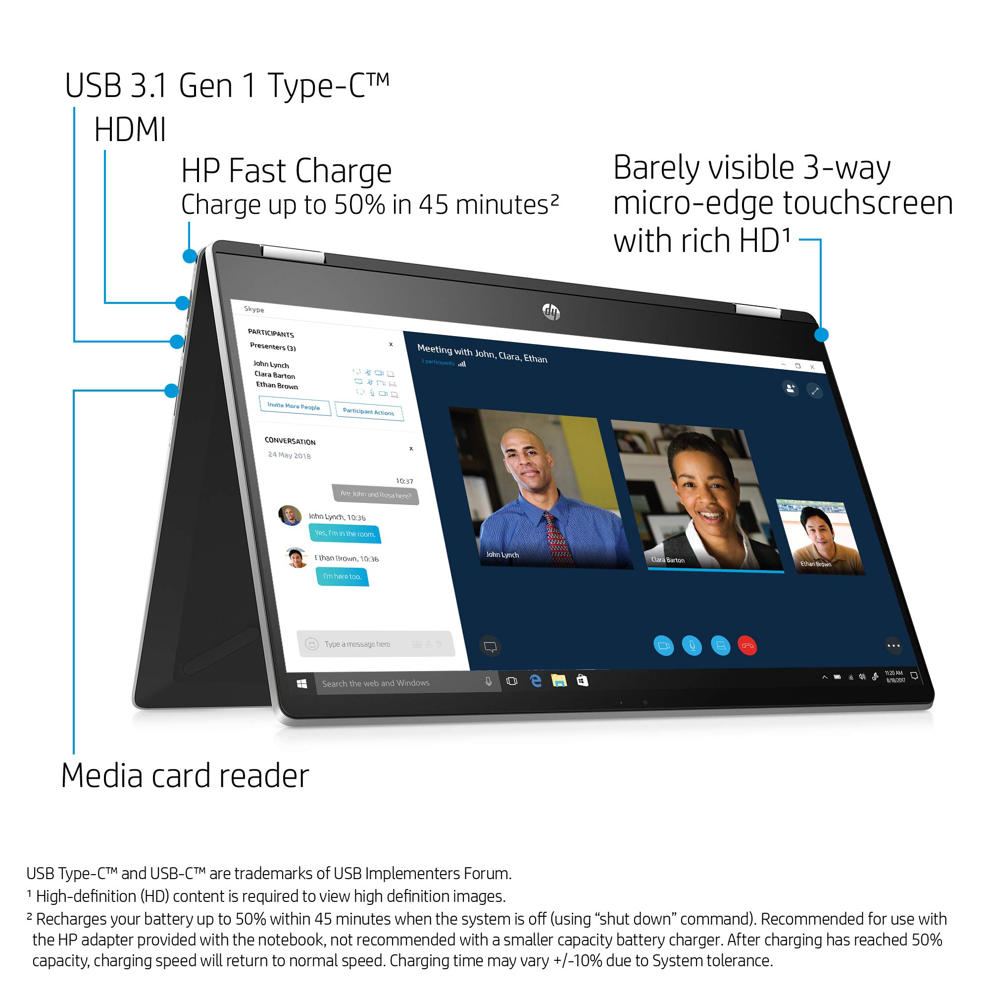 HP Pavilion x360 15 2-in-1 Convertible Laptop, Intel Core i5-10210U, 8 GB RAM, 512 GB SSD Storage, 15.6-inch HD Touchscreen Display, Windows 10 Home (15-dq1020nr, 2020 Model)