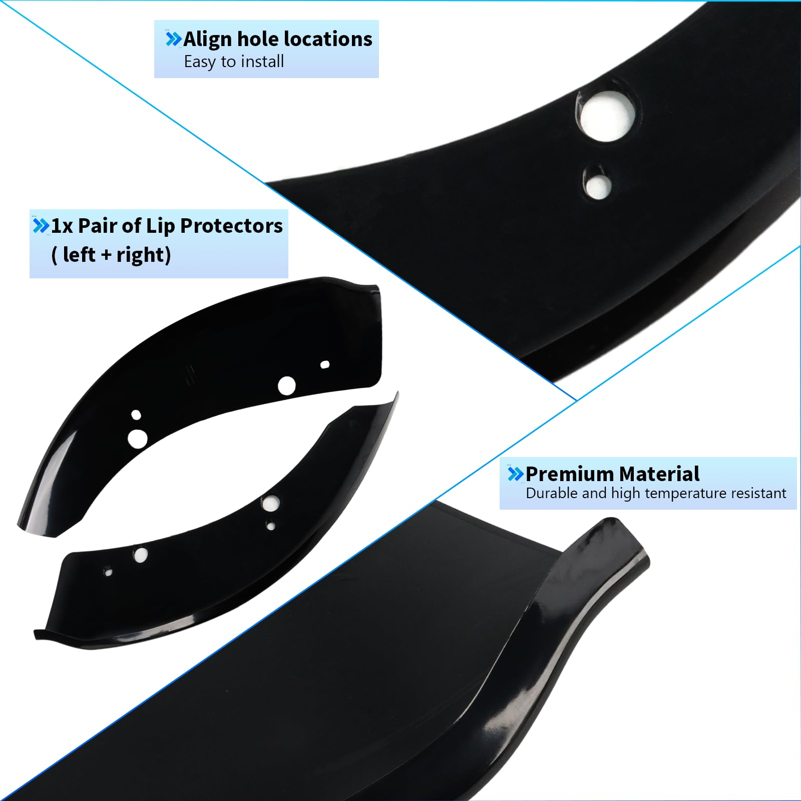 Front Bumper Lip Splitter Protector Cover Compatible with 2015-2021 Dodge Charger Hellcat SRT 392 / Scat Pack/RT Scat Pack/GT/RT, Black