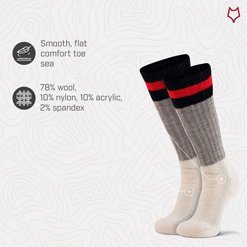 Fox River Men's Standard Outdoorsox Extra-Heavyweight Boot & Field Mid-Calf Socks, Grey, Large