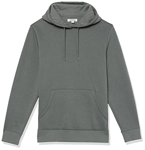Goodthreads Men's Washed Fleece Pullover Hoodie, Charcoal, XX-Large