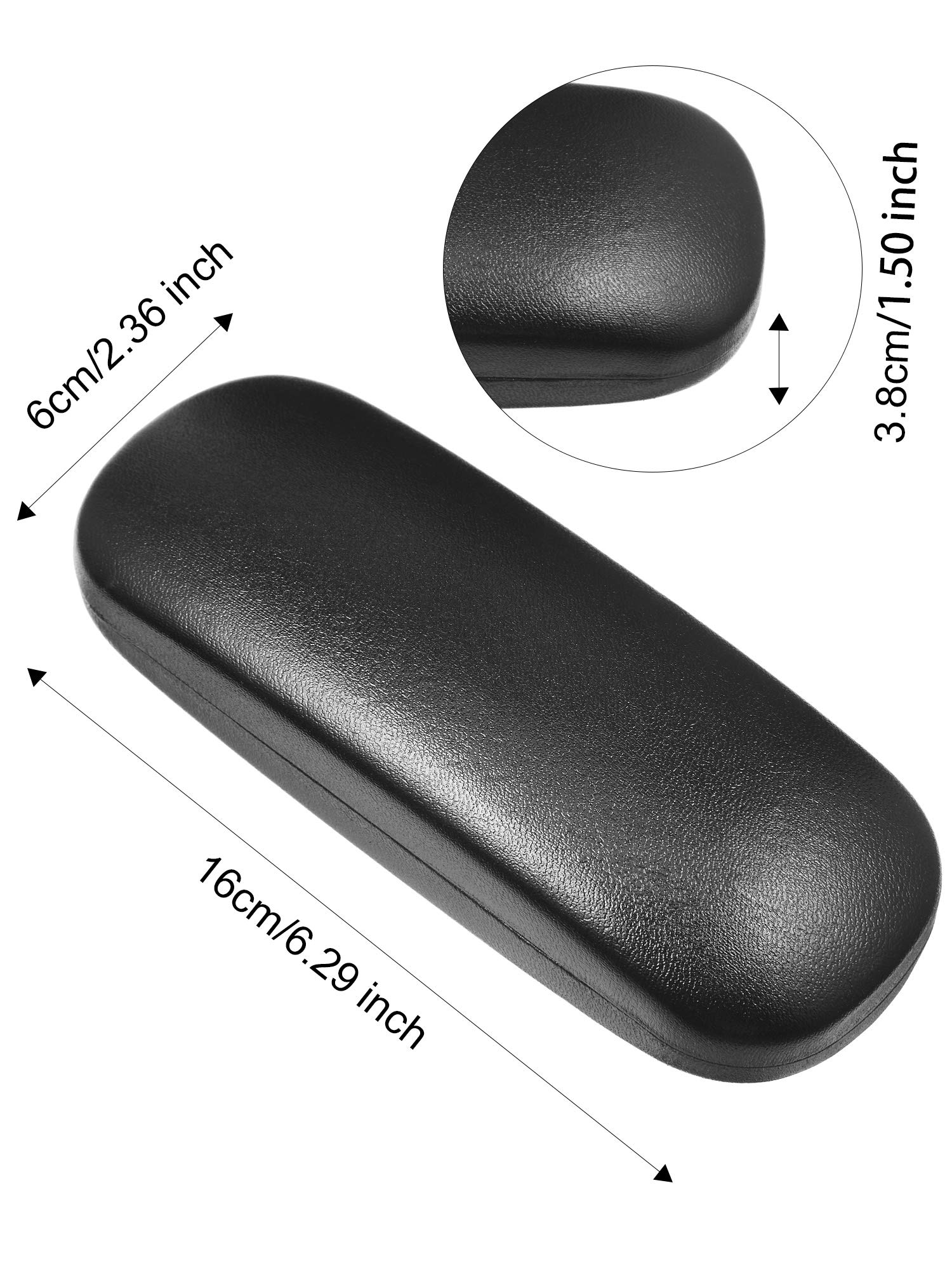 Frienda 3 Pieces Hard Glasses Case Reading Eyeglass Case Protective Sunglasses Case with Cleaning Cloth for Men Women Unisex(Black)