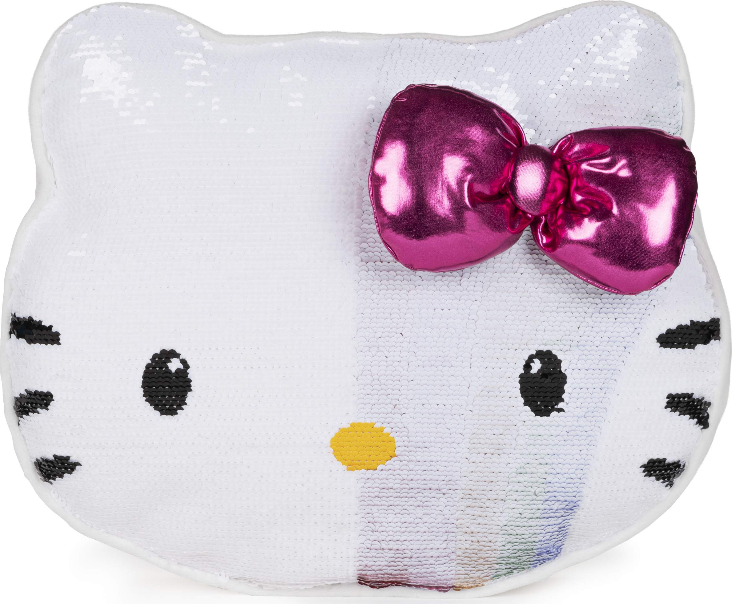 GUND Sanrio Hello Kitty Color Changing Rainbow Sequin Pillow Plush, 11.75"