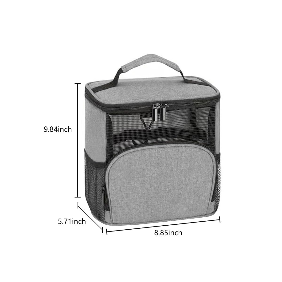 Valleycomfy Mesh Shower Bag for Bathroom, Gym, Travel, Camping Quick Dry Hanging Shower Organizer Basket Toiletry Bag Grey