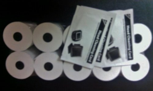 Freccia Rossa Market 3 1/8" x 230', Point-of-Sale Thermal Paper Rolls, (kit includes 10 rolls and 3 cleaning cards)