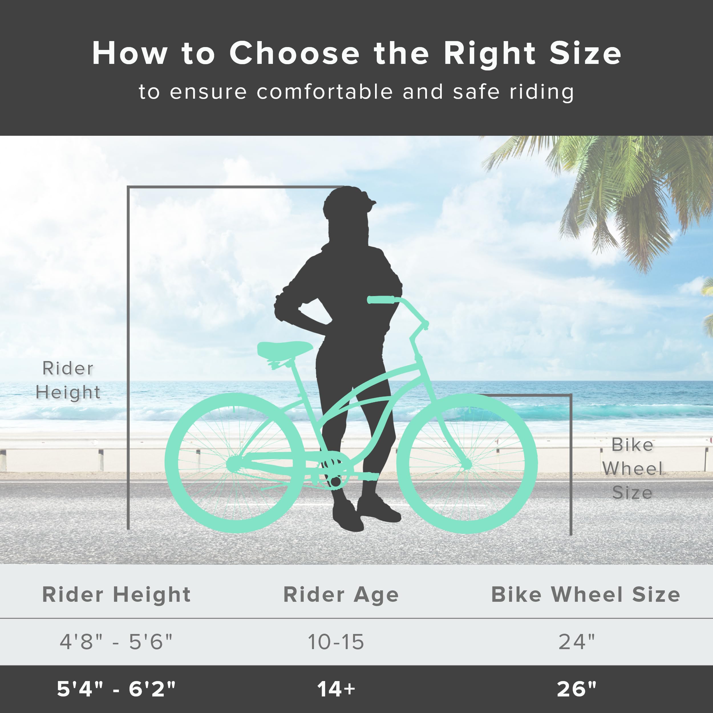 Firmstrong Urban Lady Single Speed - Women's 26" Beach Cruiser Bike (Mint Green)
