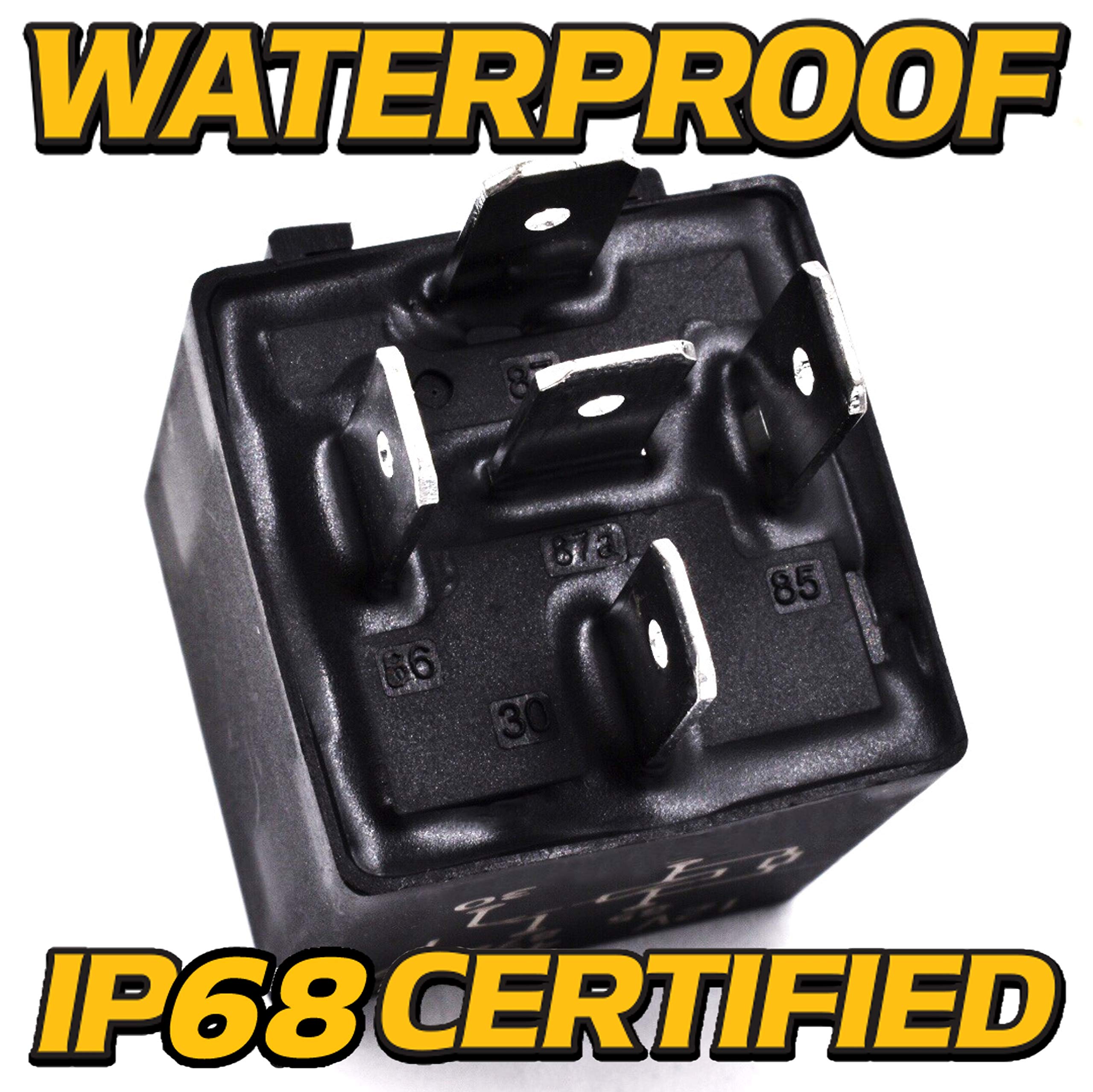 HD Switch 12V 40A Upgrade Waterproof Relay Replaces Hella 4RD 931 680-01, 4RD93168001, 007903001 SPDT w/LED Indicator Light & Dielectric Grease