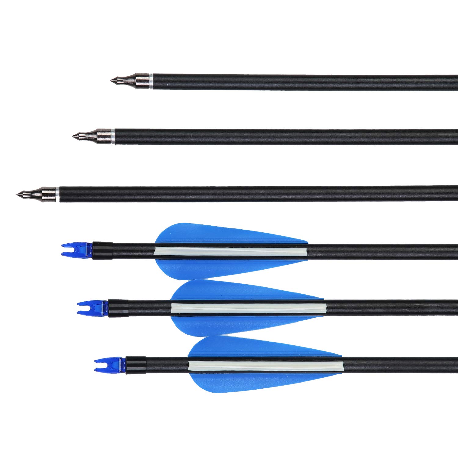 Fiberglass Archery Target Arrows 32 Inch for Youth Children Women Beginner Shooting Practice with Compoud Recurve Bow
