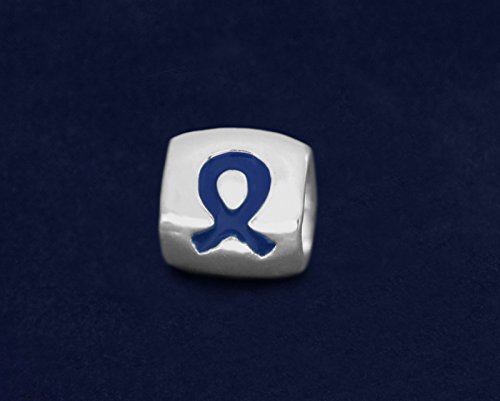 Fundraising For A Cause Dark Blue Ribbon Awareness Charm