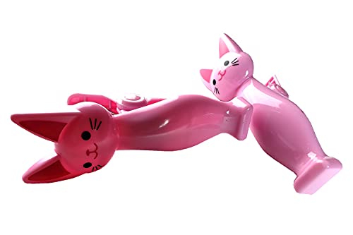 Pink Cat Style Beach Towel Clips Jumbo Size for Beach Chair, Cruise Beach Patio, Pool Accessories for Chairs, Household Clip, Baby Stroller. by C&H Solutions