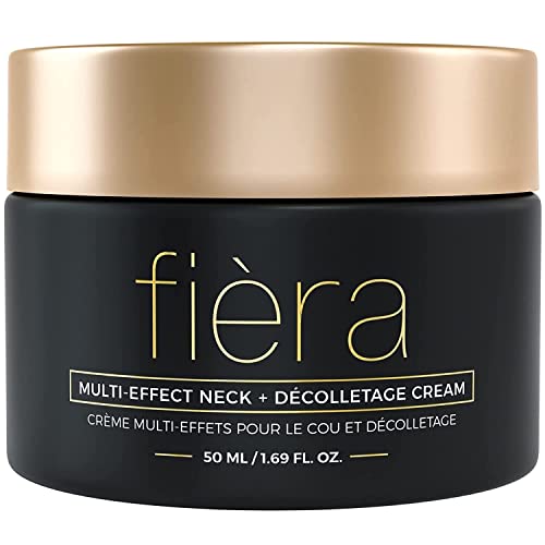FIĆRA Neck Firming & Tightening Cream - Anti-Aging Moisturizer with Macadamia Oil, Hyaluronic Acid, Shea Butter - Smooths & Lifts Neck Skin - 1.69 FL. OZ. / 50 ML