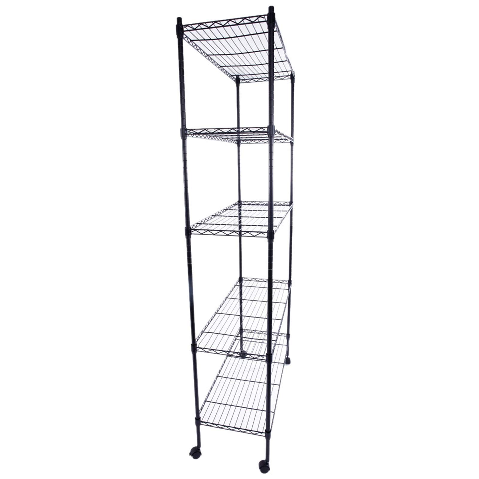 GAJUST Storage Solution Dynamic 5-Layer Coated Iron Shelf with Rolling Advantages.