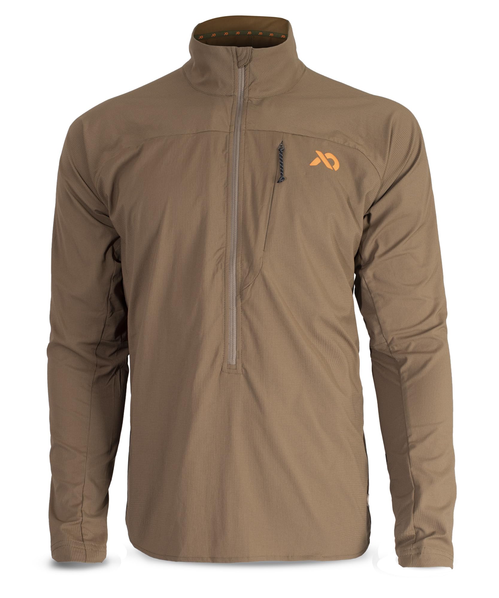 First Lite Men's Ridgeline QZ Pullover - Lightweight Weather Resistant Hunting Midlayer - Dry Earth - X-Large