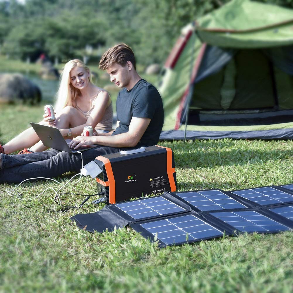 Foldable 100W Solar Panel, Waterproof Portable Power Solar Panel Charger with1 DC Outputs 32V/2.7A for SUNGZU 1000W Portable Solar Generator only