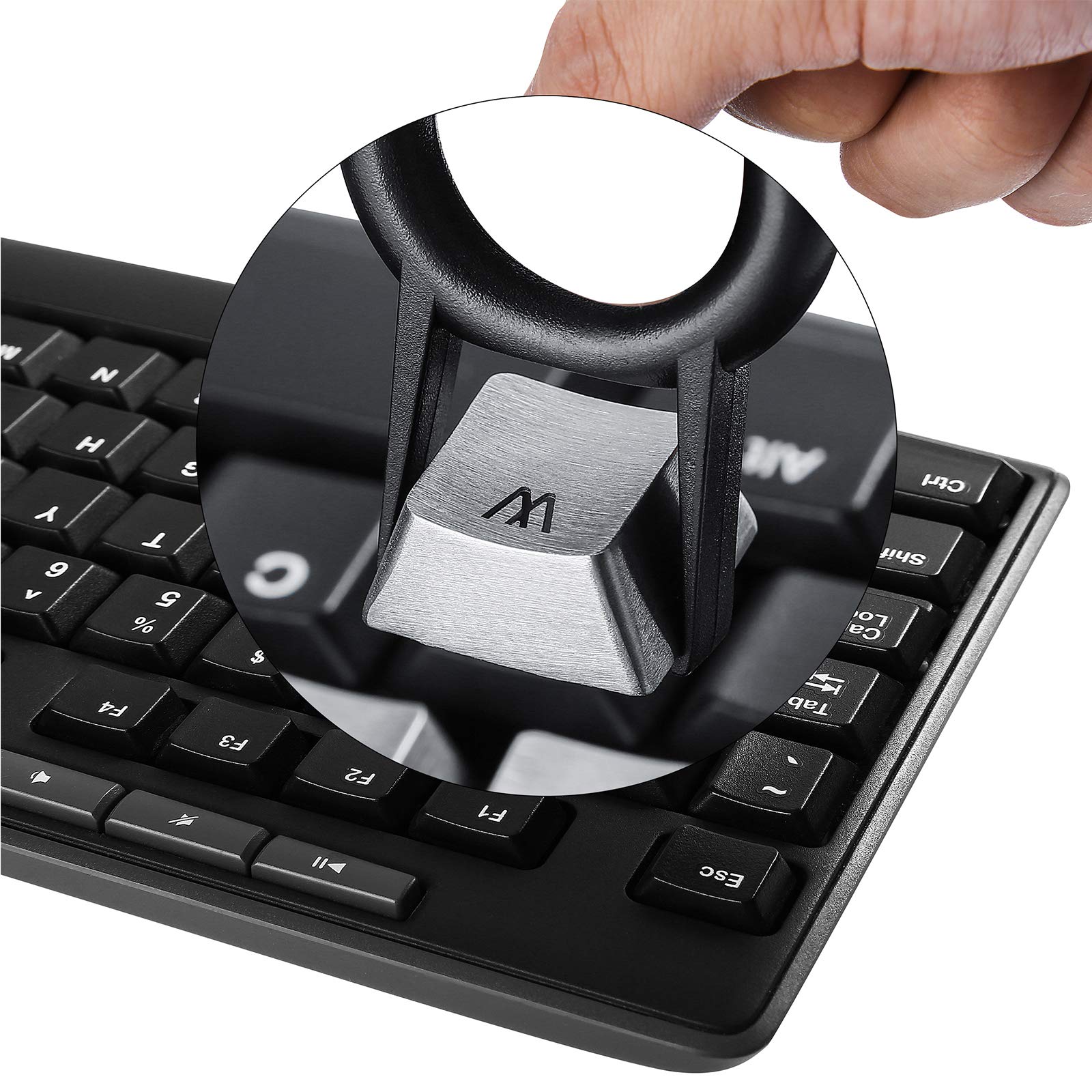 GamCap FPS & MOBA Custom Gaming Keycap,Keycaps set(WASD keys) include Key Puller,Durable Stainless Steel Metal Keycap Compatible with Mechanical Gaming Keyboard 60% Keyboard Cherry Mx Switch