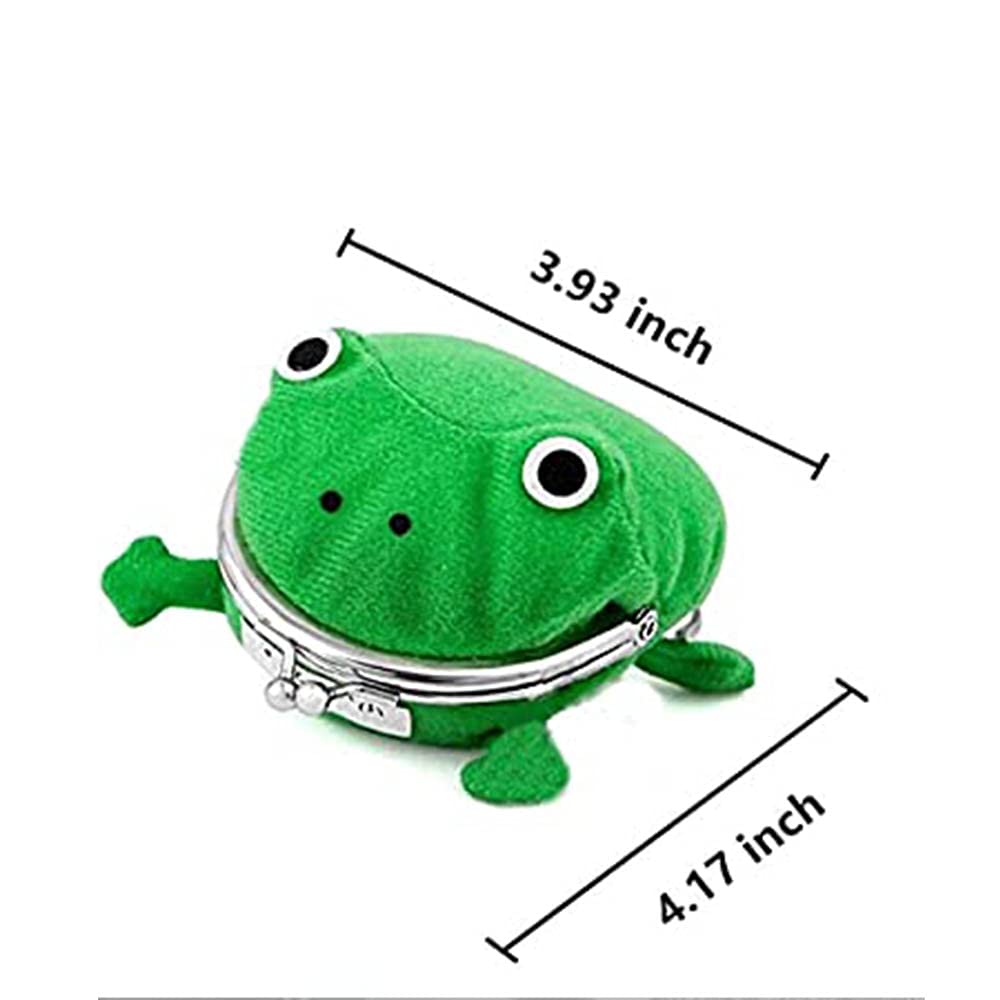 Frog Coin Purse Frog Coin Purses Pouches with Lock Wallet,2 Pieces,Green (2 Pieces)