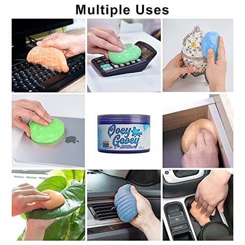 Scented Car Cleaning Gel for Detailing - Pack of 4 Biodegradable Slime for Cleaning Car Interior - Perfect Keyboard Cleaner Gel to Make Your Car Shine - Auto Interior Cleaner (5.6oz/pcs)