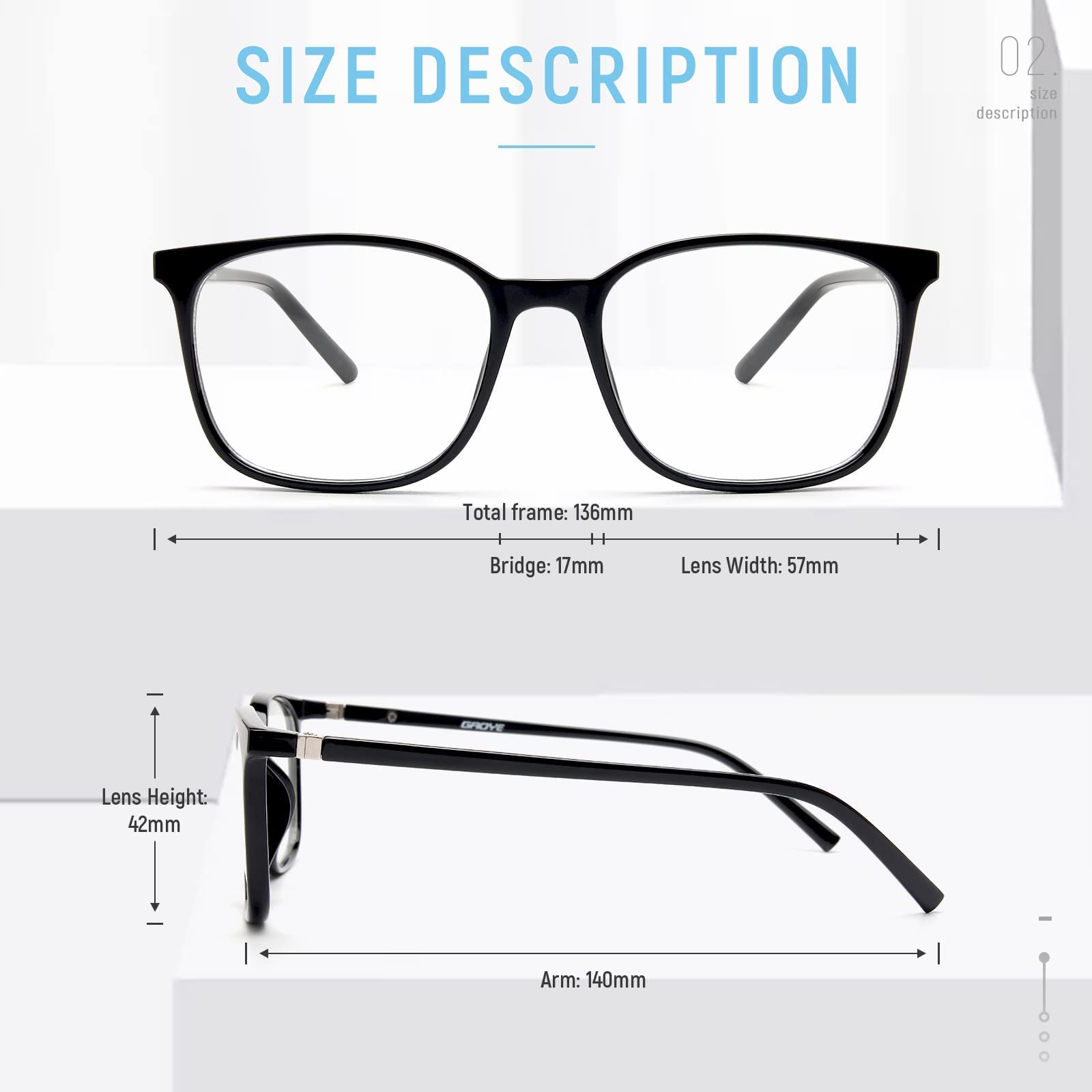 Gaoye 2 Pack Blue Light Blocking Glasses Women/Men, Computer Gaming Fake Eyeglasses Anti UV Ray-Spring Hinge