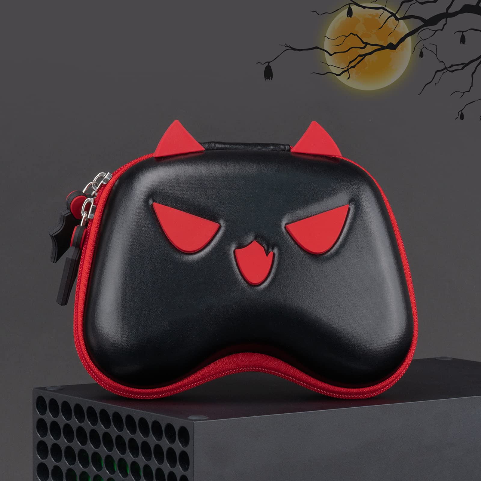 GeekShare Controller Travel Case for Playstation 5 Controller, PS4, Switch Pro and Xbox Controller, Heavy Duty Protective Cover Hard Carrying Controller Case - Cute Devil
