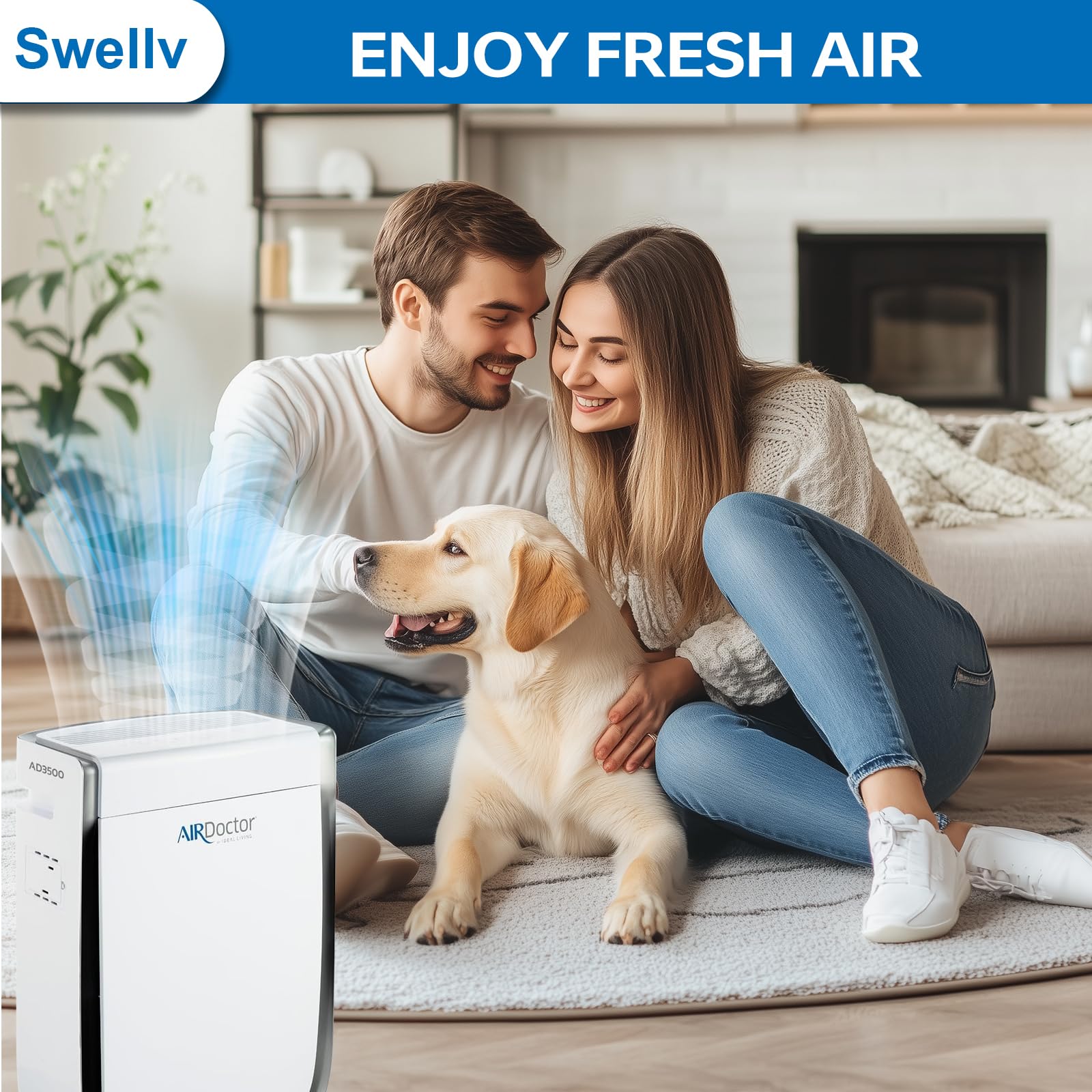 SwellV 3000 Filter Replacement Compatible with 3000, 3000M, 3000 Pro, Includes 2 Filters, 2 Activated Carbon and 4 Extra Carbon Pre-Filters (2+2+4)