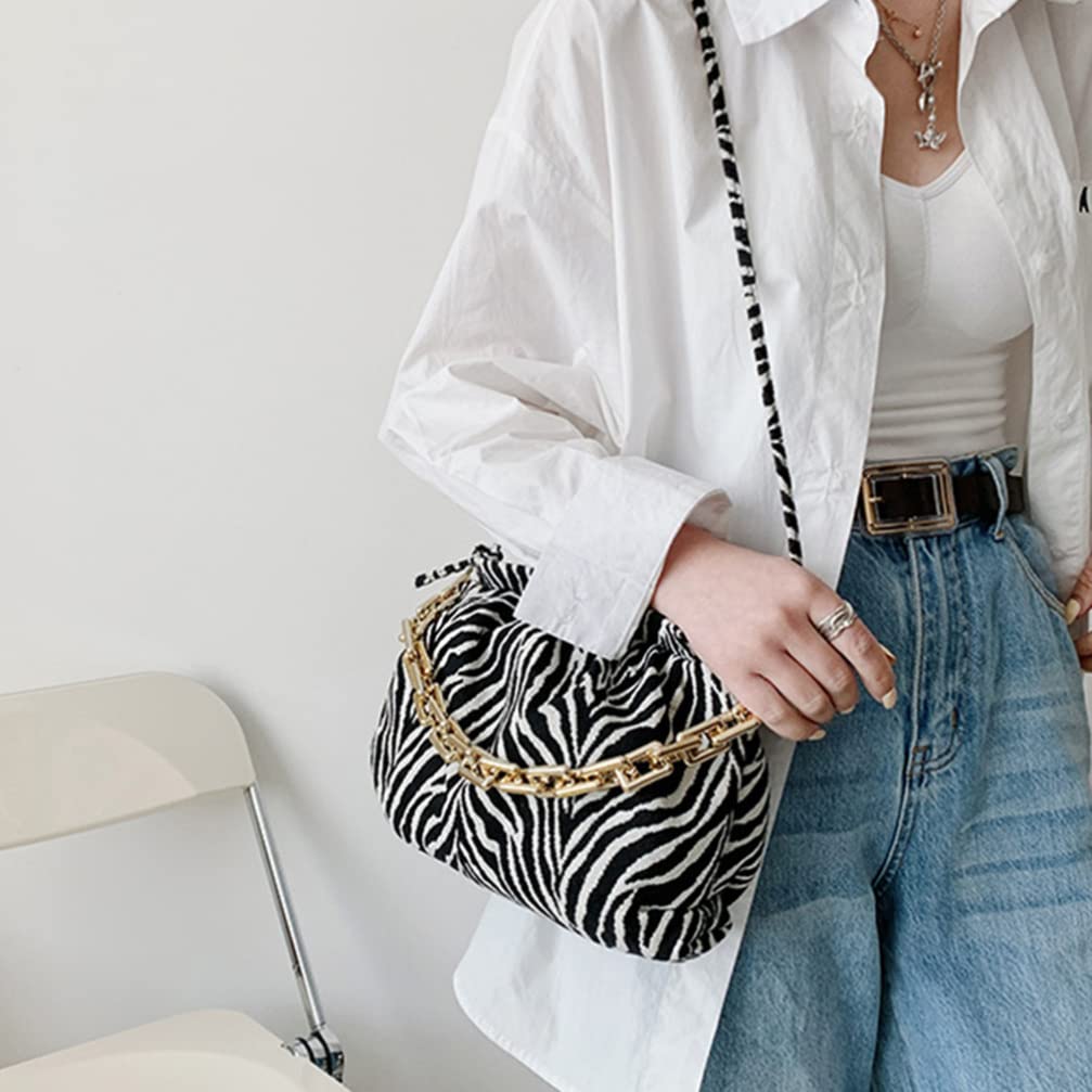 GALPADA Zebra Print Shoulder Bag Bag Shoulder Purse Clutch Purse Storage Bag