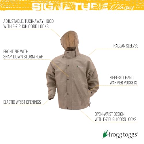 FROGG TOGGS Men's Classic Pro Action Waterproof Breathable Rain Jacket