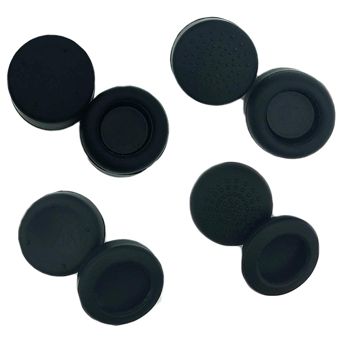Gebaisi Four Styles Silicone Thumb Stick Caps Grip Gamepad Analog Joystick for Playstation PS5 Controller(8 Pieces Black)