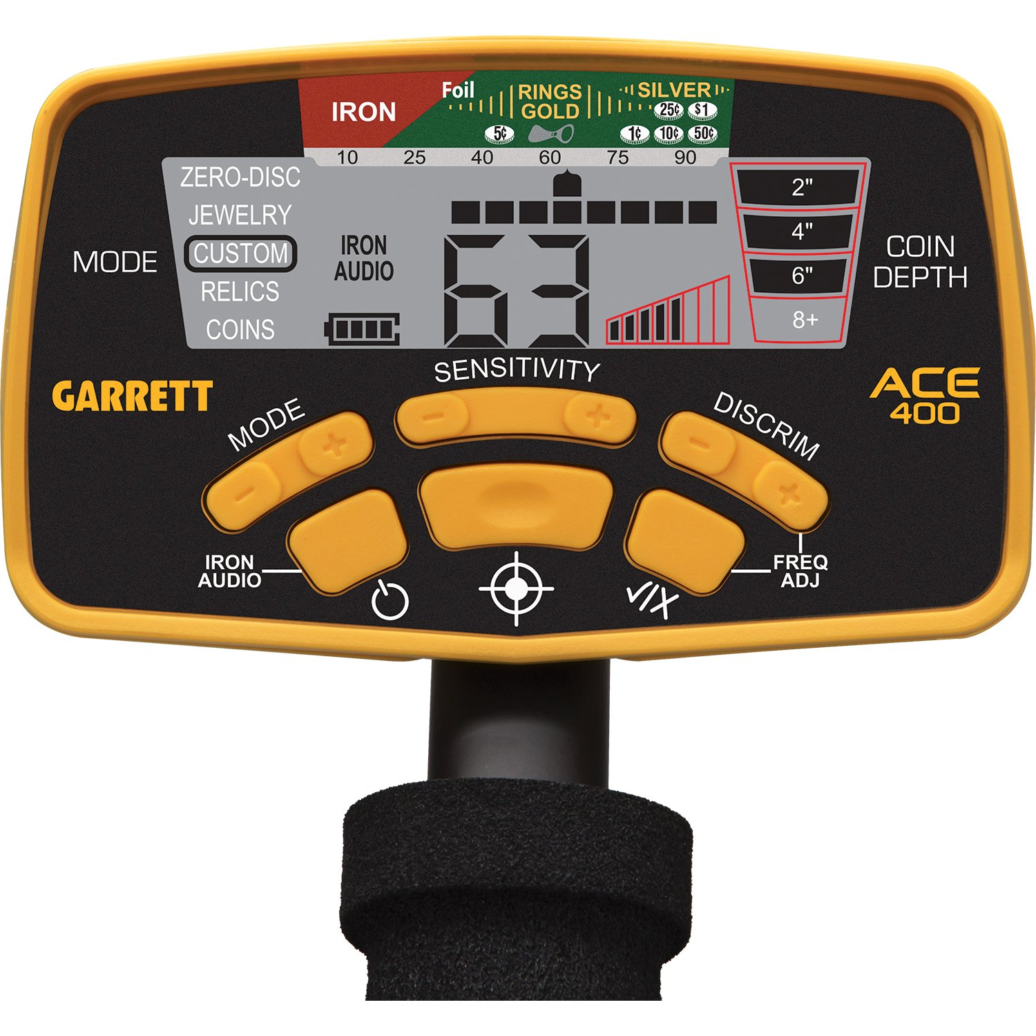 Garrett ACE 400 Metal Detector w/Z-Lynk Wireless System, Pro Pointer at & Bag