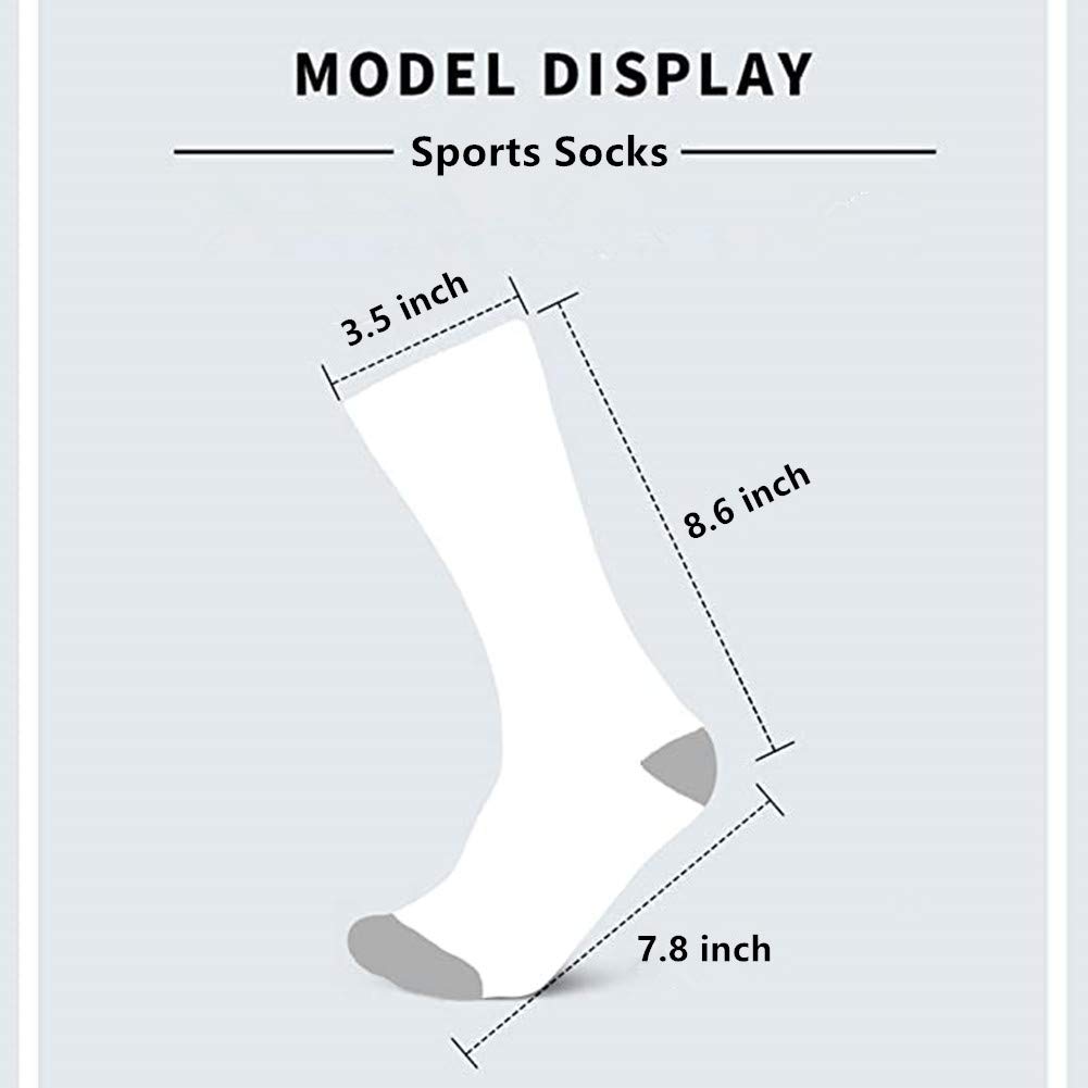 Gecaitez Athletic Socks Basketball Crew Socks-Cotton Moisture Wicking Socks For Football & Running 1-Pair Unisex