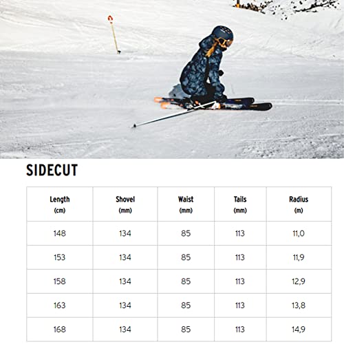 HEAD Womens Total Joy Pro Graphene Lightweight All-Mountain Skis with Joy 11 GW SLR Bindings, 163 cm