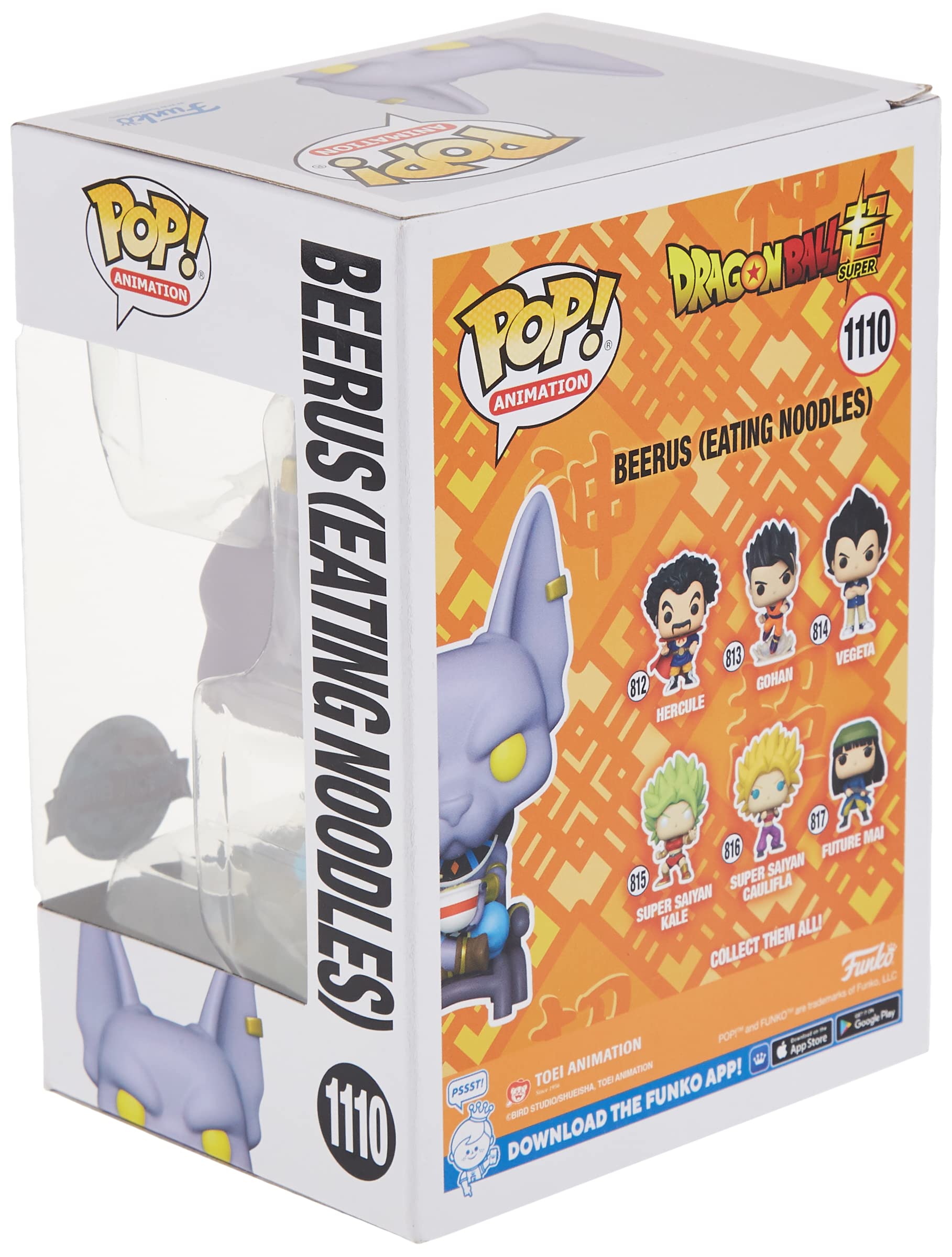 Funko Dragon Ball Super Pop! Animation Beerus (Eating Noodles) Vinyl Figure Hot Topic Exclusive