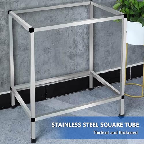 Freestanding Utility Sink,Laundry Tub With Drain,Outdoor Stainless Steel Kitchen Sink,Wash Tub Stand,for Garage/Restaurant/Outdoor/Backyard,Strong Stability,for Indoor Outdoor (Size : L 23.6in)