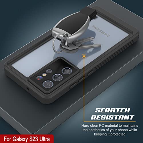 Punkcase Galaxy S23 Ultra Waterproof Case [Extreme Series] [Slim Fit] [IP68 Certified] [Shockproof] [Dirtproof] [Snowproof] Armor Cover for Galaxy S23 Ultra 5G (6.8") (2023) [Black]