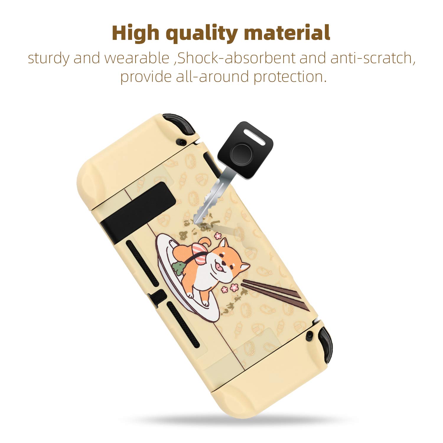 GeekShare Protective Case Slim Cover Case Compatible with Nintendo Switch and Joy-Con - Shock-Absorption and Anti-Scratch (Shiba Inu)