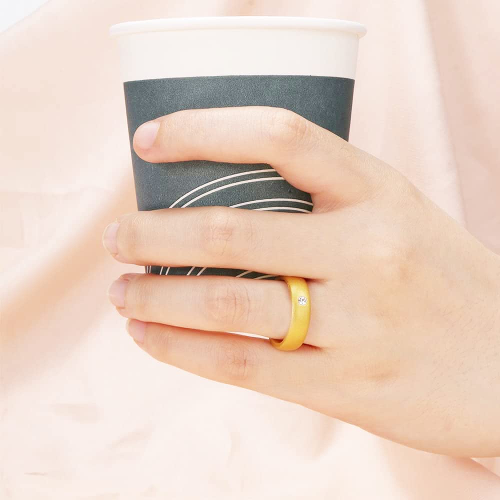 GALANI Silicone Ring Women Set Thin Rubber Rings Wedding Band with Zircon Inlay Stackable Rings Engagment Promise Friendship Love Size 7