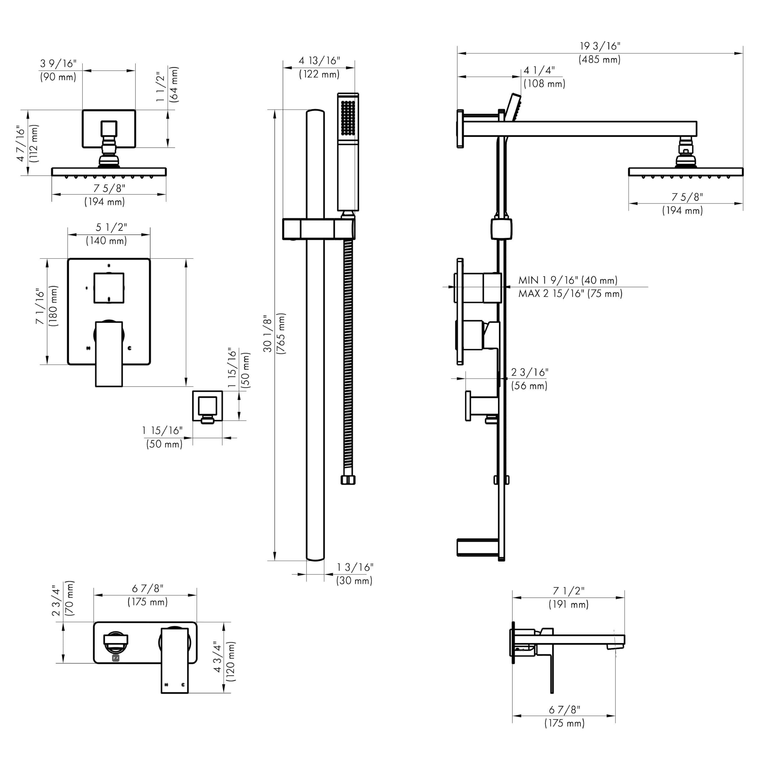 ZLINE Bliss Shower System in Chrome (BLS-SHS-CH)