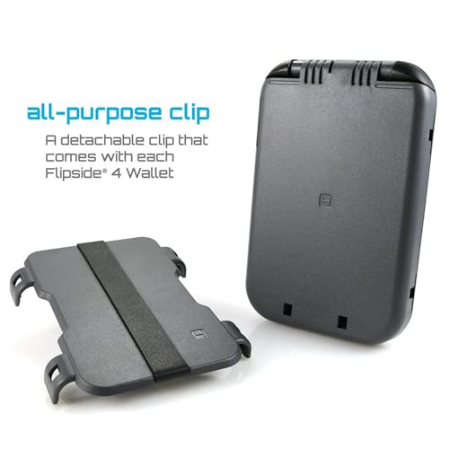 Flipside Wallets 4 RFID Blocking Wallet for Men with Removable Money Clip - Slim, Secure and Crush Resistant