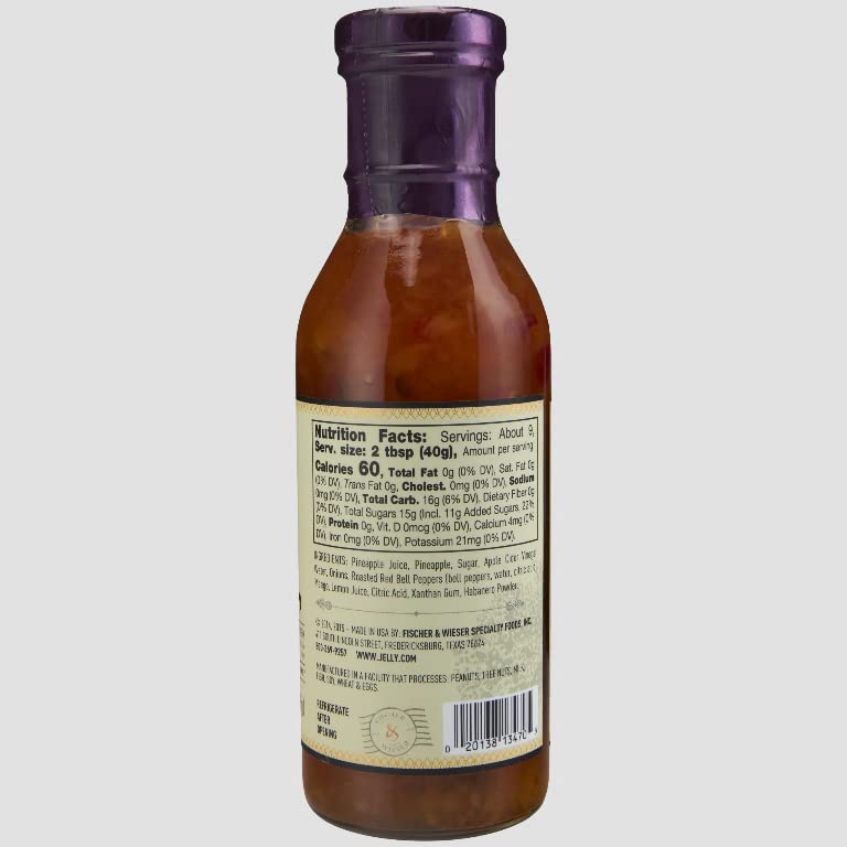 Fischer & Wieser Roasted Pineapple Habanero Sauce, 13.75 Fl Oz (Pack of 2)