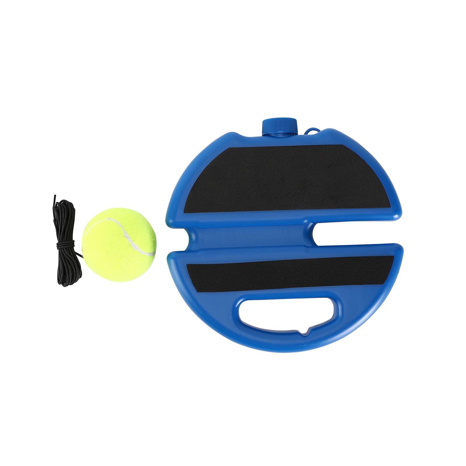 GSM Brands Tennis Trainer Ball Rebounder, Solo Training Equipment (1 Rebound Base, 2 Rope + 2 Balls)