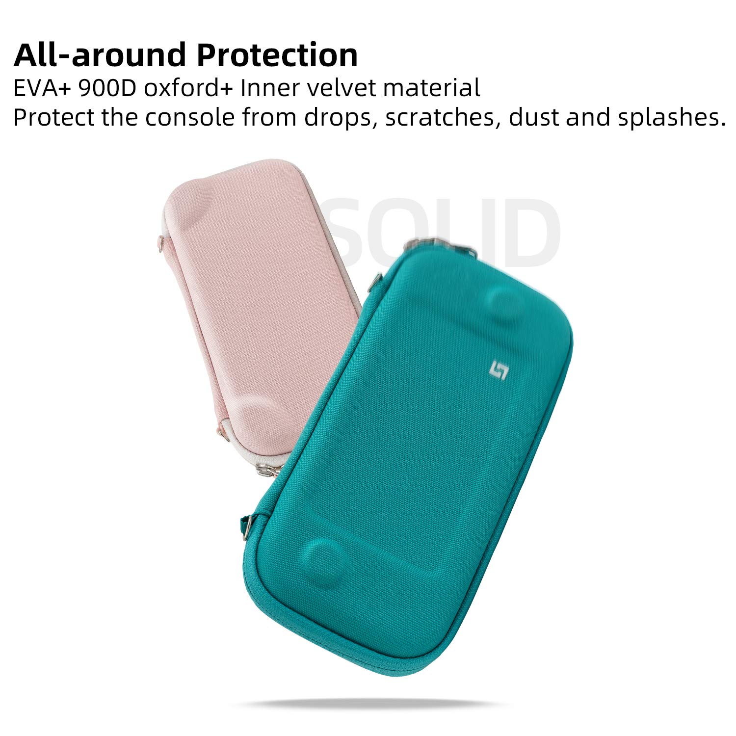 GeekShare Slim Carry Case Compatible with Nintendo Switch Lite, Protective Portable Carrying Case with Removable Hand Strap,Travel Storage Hard Shell with 8 Game Cartridges (Green)