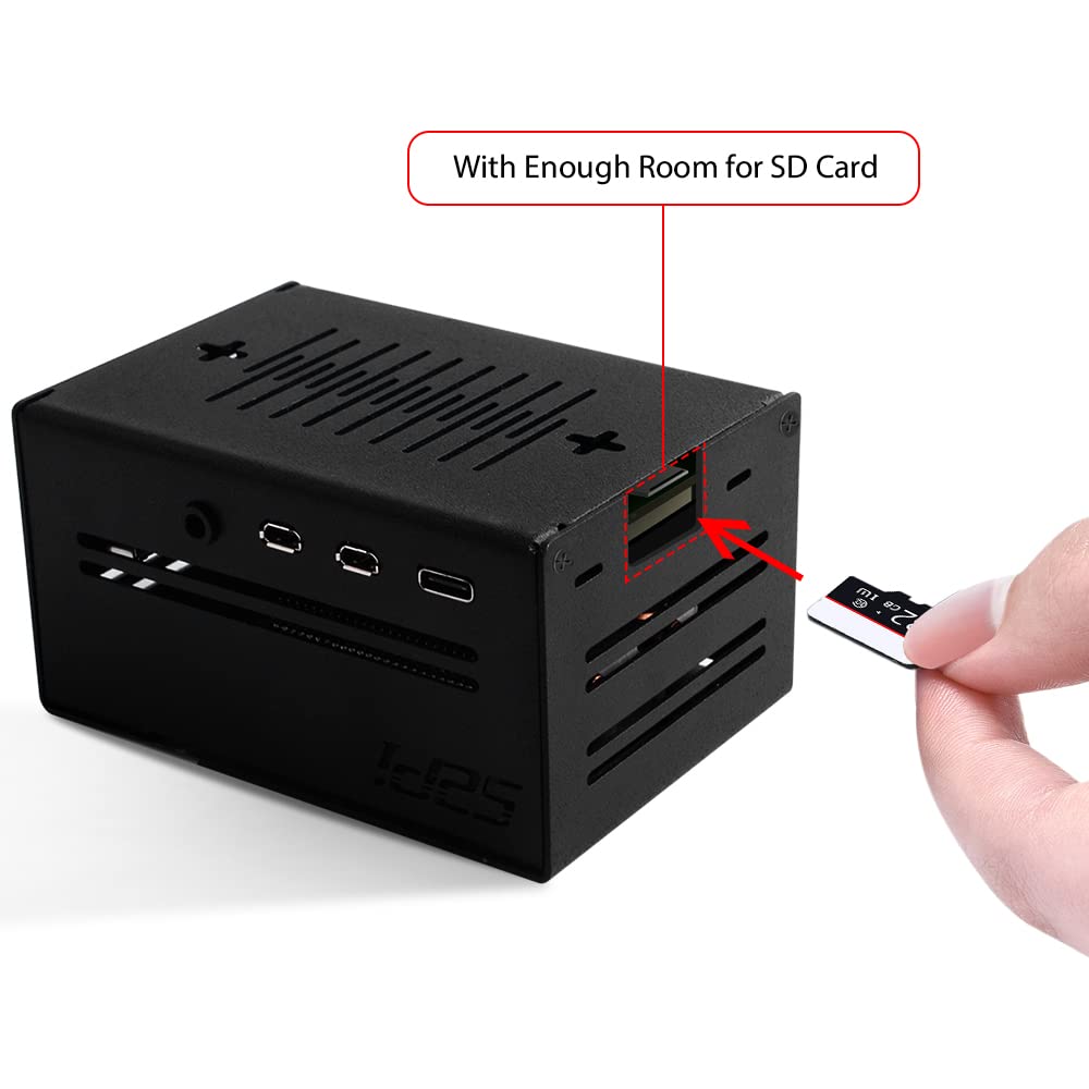 GeeekPi Metal Case with Fan for Raspberry Pi 4, Pi 4B Case with Low-Profile CPU Cooler and RGB Cooling Fan (Silver)