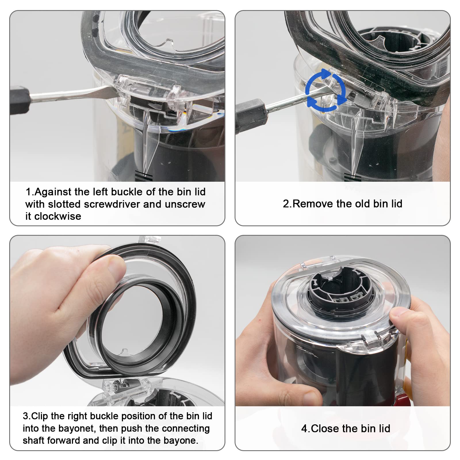 Garbage fighter Dust Bin Top Replacement for V11 V15 SV14 SV15 SV22 Vacuum Cleaner Parts Dust Bin Sealing Rings Fixed Repair Accessories