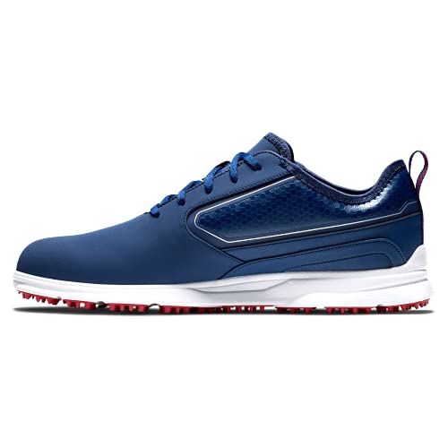 FootJoy mens Superlites Xp Golf Shoe, Navy/Red, 10 Wide US