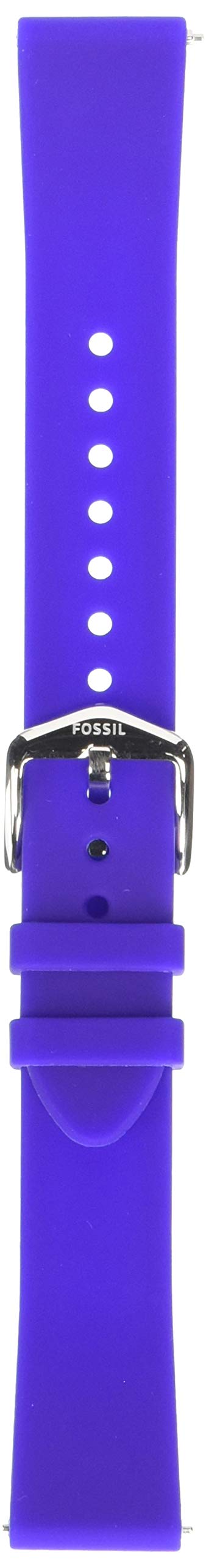 Fossil Women's 18mm Silicone Watch Band, Color: Bright Purple (Model: S181411)