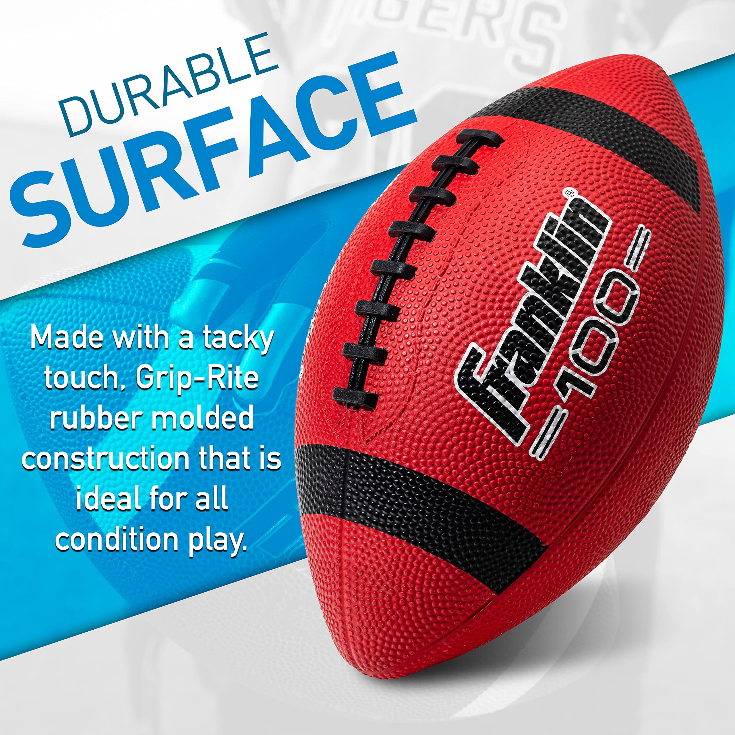 Franklin Sports Grip Rite 100 Rubber Junior Football