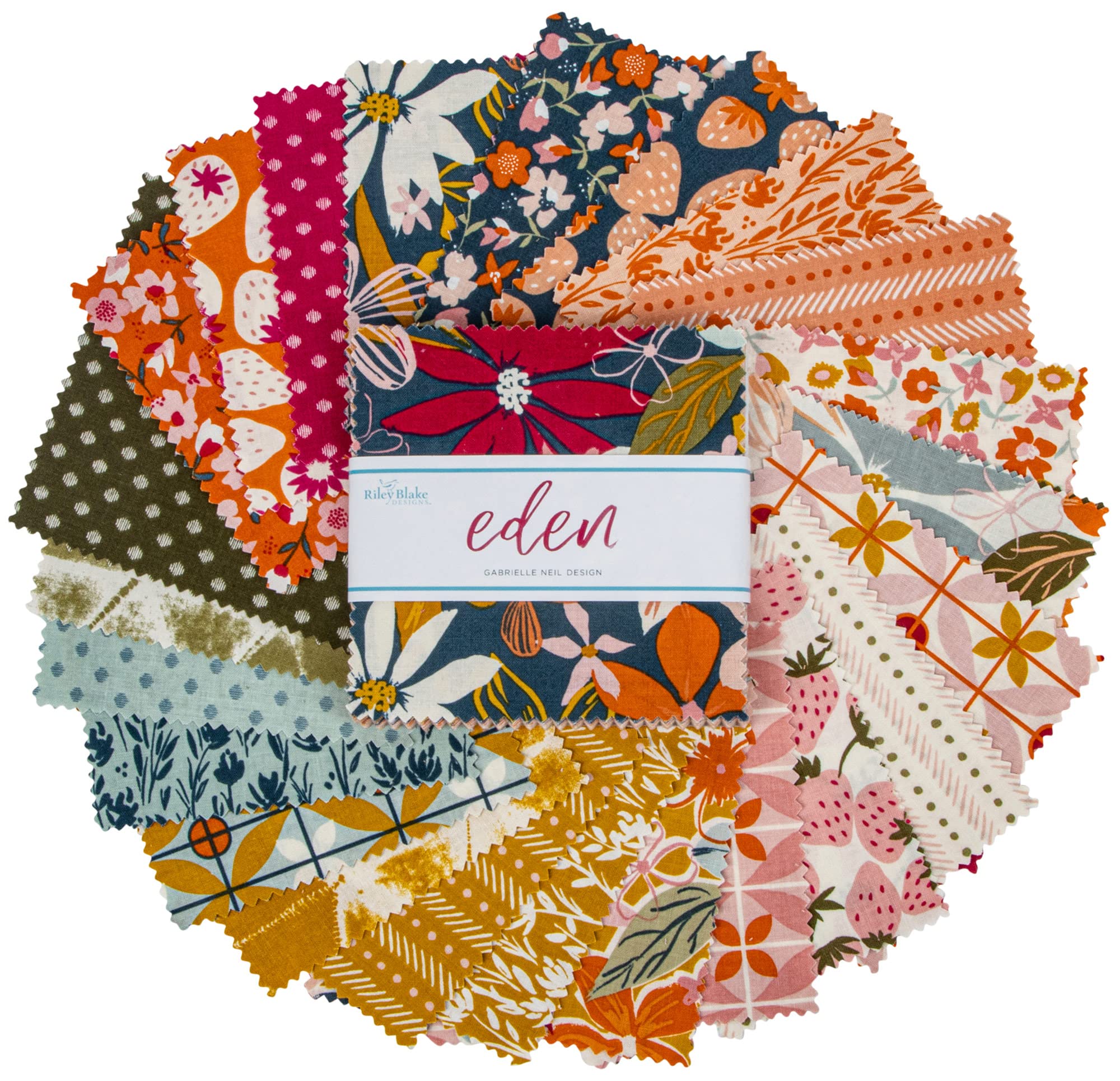 Gabrielle Neil Eden 5" Stacker 42 5-inch Squares Charm Pack Riley Blake Designs 5-12920-42