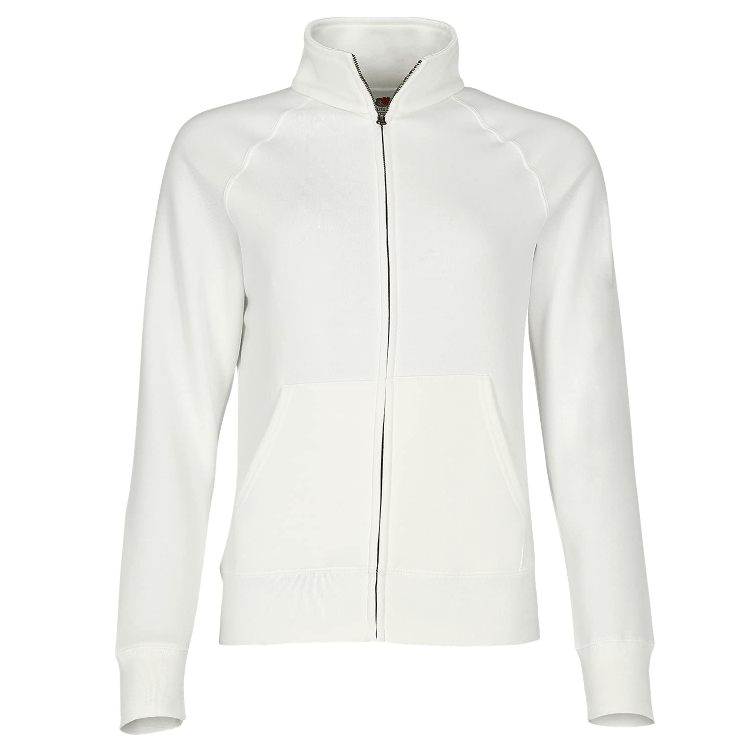 Fruit of the Loom Ladies/Womens Lady-Fit Sweatshirt Jacket (M) (White)